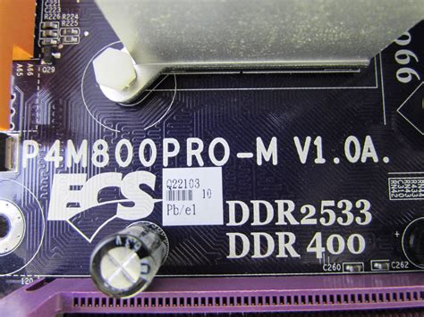 ecs p4m800pro m ver 1 0a motherboard p4m800pro pentium 4 2 8ghz cpu