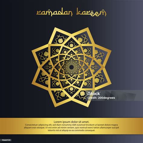 라마단 카림 이슬람 인사말에 대 한 스타일을 잘라 종이 만다라 장식 패턴 요소 디자인을 추상화 합니다 초빙 배너 또는 카드 배경 벡터 일러스트 레이 션입니다 0명에 대한
