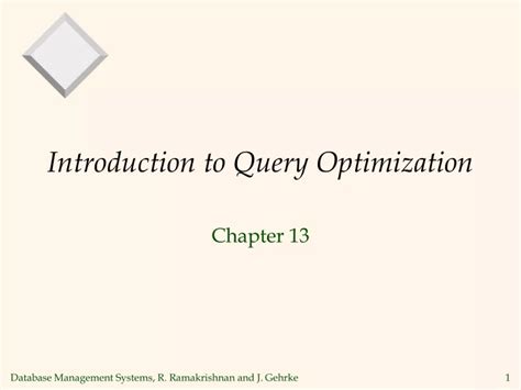 PPT Introduction To Query Optimization PowerPoint Presentation Free