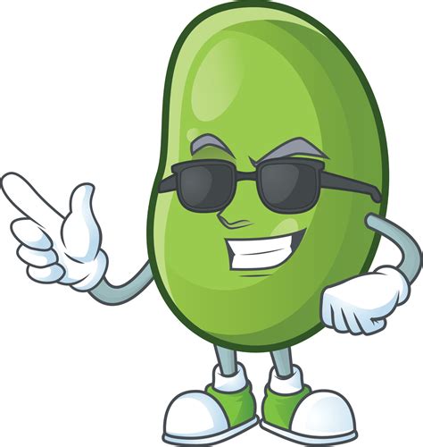 Green Beans Cartoon Character Style 19829998 Vector Art At Vecteezy