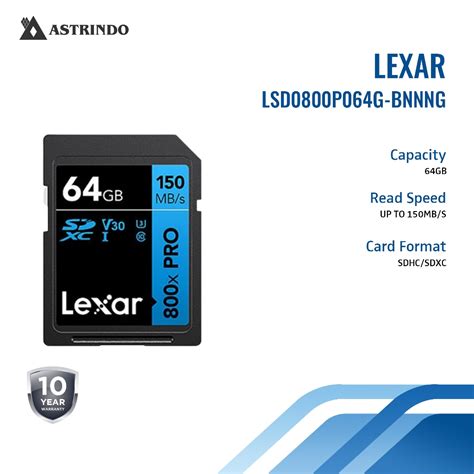 Jual Lexar Sd Card Professional 800x Pro Sdxc Uhs I Memory Card 64gb Shopee Indonesia