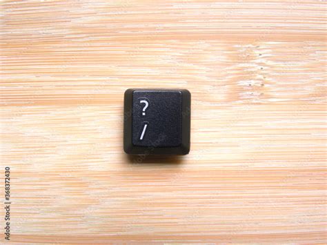 Black Color Question Mark Key Of Computer Keyboard Stock Photo Adobe Stock