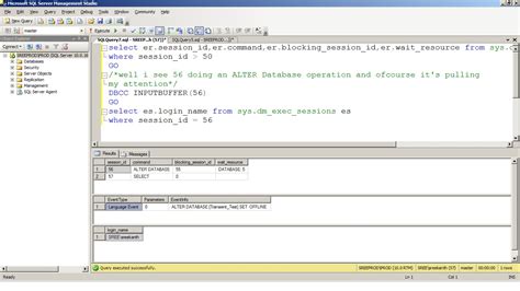 Database ‘testdb Is In Transition Try The Statement Later Error952