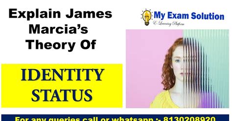 Explain James Marcias Theory Of Identity Status My Exam Solution