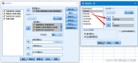 学习笔记 残差 检验多重共线性 线性回归分析 德宾沃森检验 方差分析（anova） 回归系数 残差和预测值 规范表达 《小白爱上spss》课程