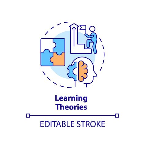 2d Editable Thin Line Icon Learning Theories Concept Isolated Vector