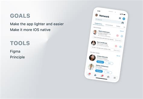 LinkedIn app concept. Mobile UI/UX design. IOS app :: Behance