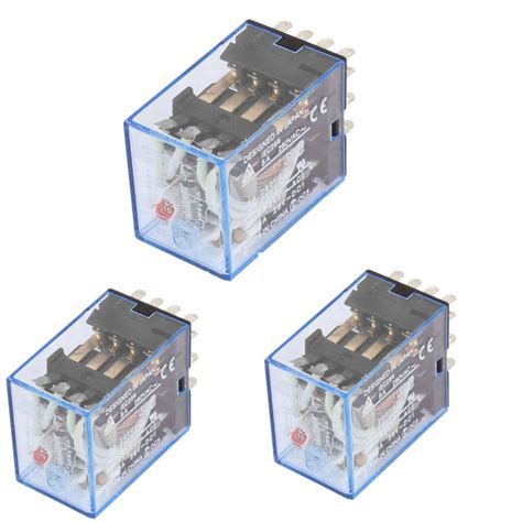 3 Pieces Ac 220v 240v 5a Coil 14 Pin Dpdt Power Electromagnetic Relay