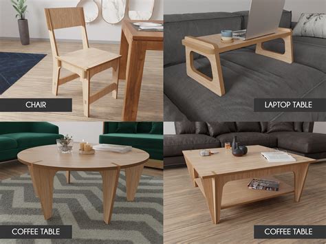 Interlocking Furniture Plans Digital Download Of 12 Different Cnc