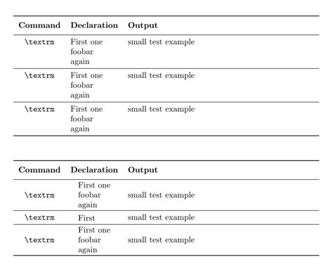 How To Break Lines In Tables Without Vertical Spacing TeX LaTeX Stack Exchange
