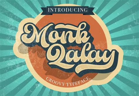 Retro Groovy Script Fonts For Vintage Designs Graphic Pie