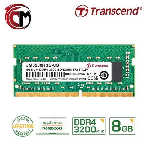 Jual Transcend JetRam Sodimm DDR4 3200 8GB PC25600 JM3200HSB 8G Kota Surabaya Cipta