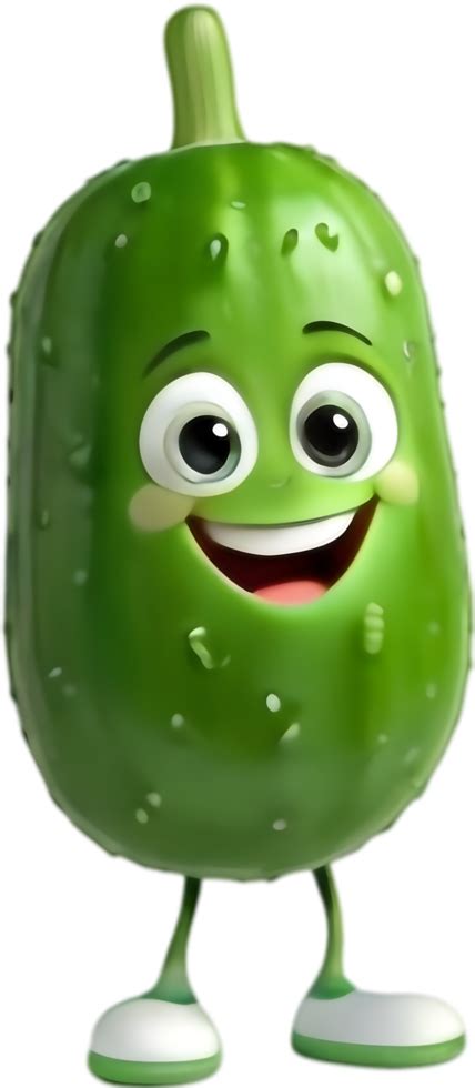 Fun Cucumber Cartoon For Graphic Projects 49718469 Png