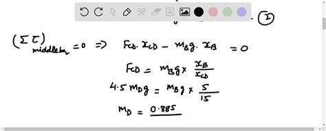 Solved The Mobile In Fig 9 71 Is In Equilibrium Object B Has Mass Of