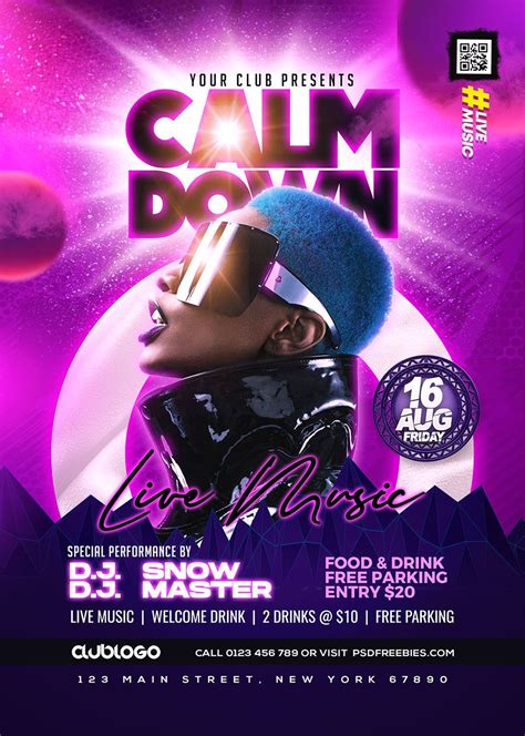 free psd premium music party night club flyer psd club flyers