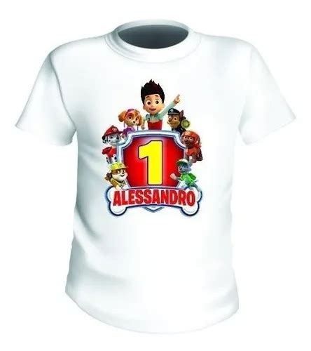 Playeras Personalizada Paw Patrol Cumpleaños Fiesta Familia Mercadolibre