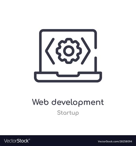 Web Development Outline Icon Isolated Line From Vector Image