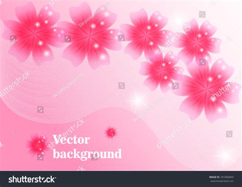 Pink Floral Vector Background Stock Vector Royalty Free 331806845