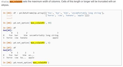 Python How To Disable Cell Truncation In Jupyter Notebook Stack Overflow