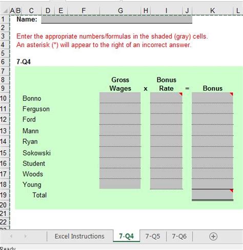 Solved Excel Instructions Using Excel Or Chegg Com