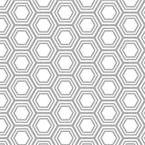 Abstract Seamless Geometric Hexagons Pattern Vector Image