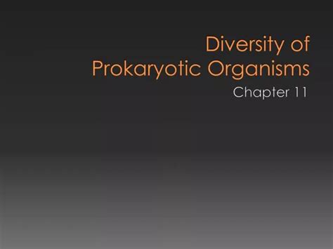 Ppt Diversity Of Prokaryotic Organisms Powerpoint Presentation Free Download Id 2067731