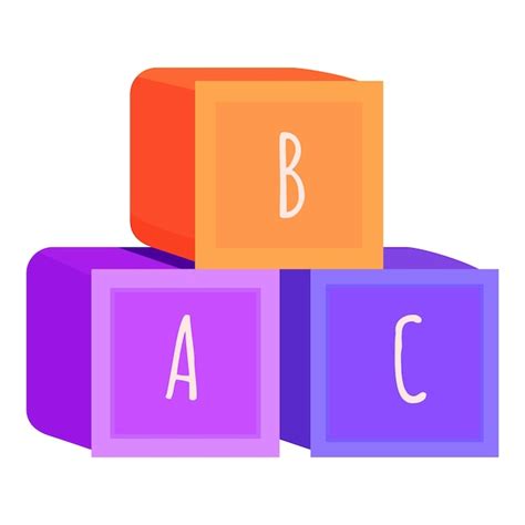 Premium Vector Colorful Abc Blocks Forming A Pyramid For Early Education