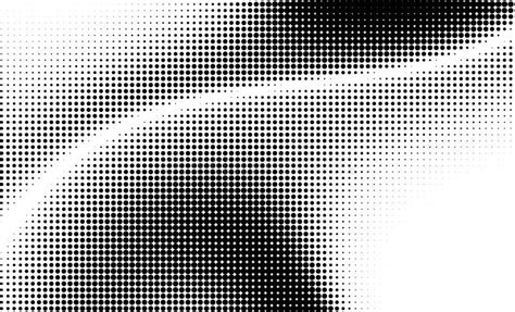 Monochrome Gradient Halftone Dots Background Vector Illustration Big Wave Stock Vector