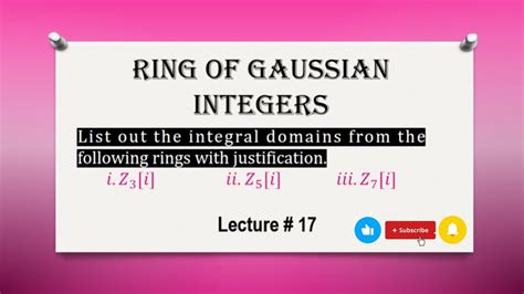 exploring i d in the ring of gaussian integers modulo prime n a ring
