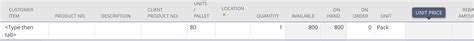 [estimate record] unit price on line item field disabled for some items