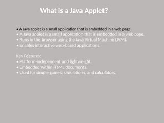 Enhanced Visual Java Applet Presentation Pptx