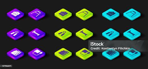 물집 팩에 약을 설정 혈압 스포츠 익스팬더 침대 워커와 요양원 아이콘 벡터 0명에 대한 스톡 벡터 아트 및 기타 이미지 0명 3차원 형태 가구 Istock