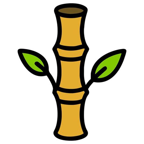 잎 아이콘 로고와 함께 터 대나무 프리미엄 벡터