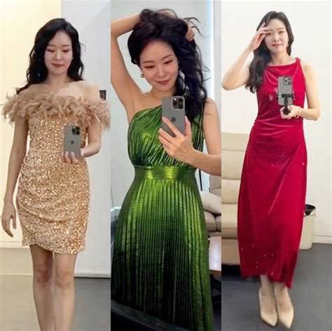 패션엔 미자 42세 169cm 49kg 드레스 퍼레이드 옷 태나는 슬림 드레스룩