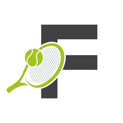 Initial Letter F Tennis Club Logo Design Template Tennis Sport Academy