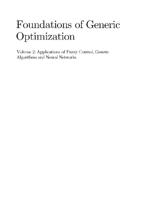 Download Free Foundations Of Generic Optimization Volume 2 Pdf Online 2021
