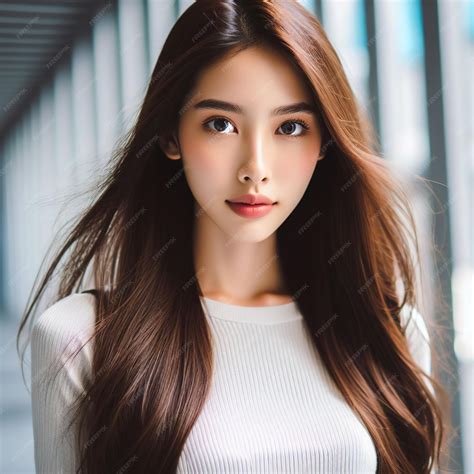Premium Photo Portrait Of Beautiful Asian Woman