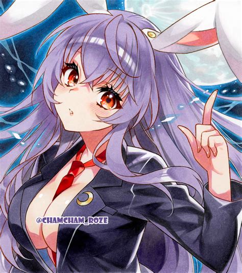 Chacham Reisen Udongein Inaba Touhou Commentary Marker Medium Traditional Media Girl