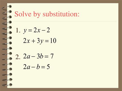 Ppt 3 2 Solving Systems Of Equations Using Substitution Powerpoint