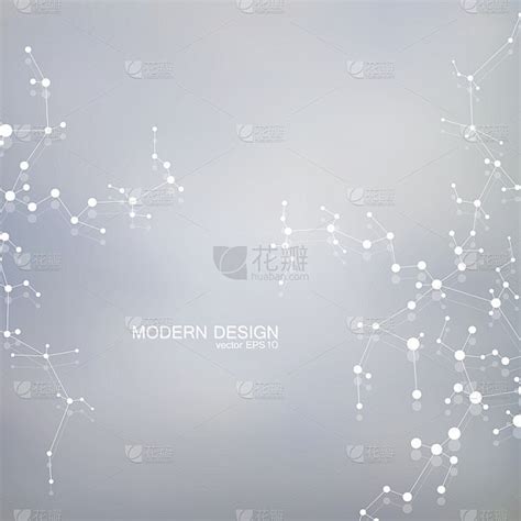 Dna和神经元的结构分子。原子结构。化合物