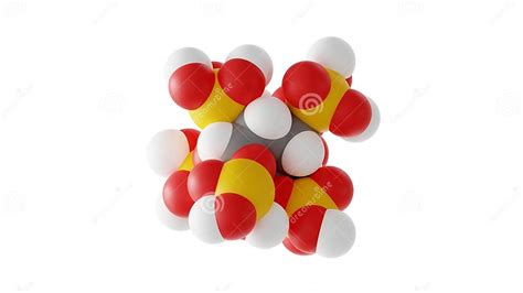 Phytic Acid Molecule E391 Molecular Structure Isolated 3d Model Van Der Waals Stock