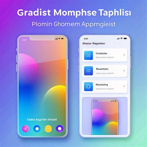 Gradient Glassmorphism Mobile App Template For Modern Ui Premium Ai