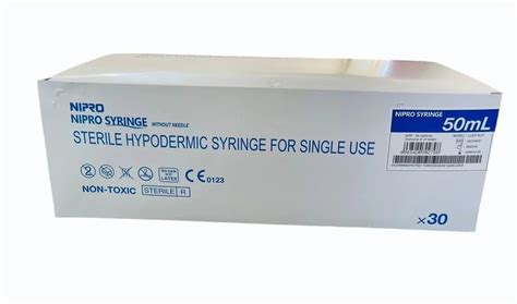 Pvc Ss 50ml Nipro Sterile Hypodermic Syringe 32g 30 Pieces At Best