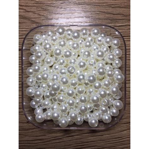 Veeds 100 Pcs 6mm Diy Beads Pearl Round Spacer Bead Charm Shopee