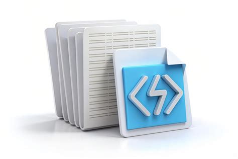 3d Paper And Programming Code Icon Isolated On White Background Development And Software Concept