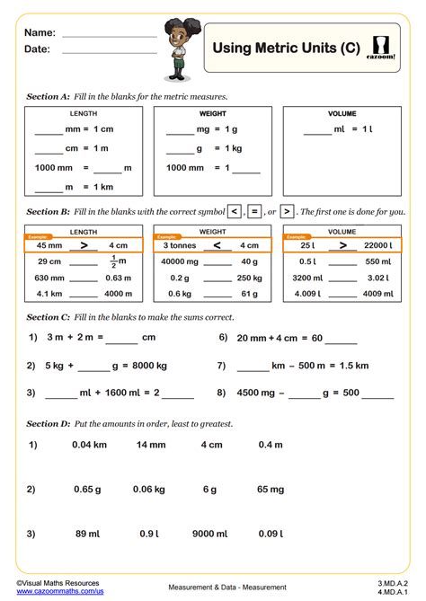 Metric Practice Worksheet Converting Metric Units Worksheets 2025