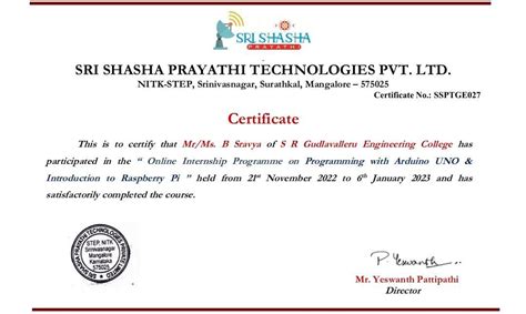 Battula Sravya On Linkedin Internship On Arduino Uno And Introduction To Raspberry Pi January…