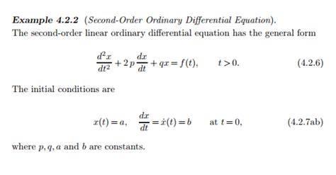 Example 422 Second Order Ordinary Differential