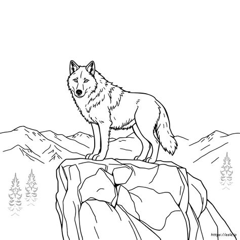 Detailed Wolf Coloring Pages
