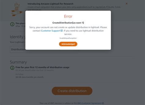 Troubleshoot Create Or Update Distribution In Lightsail Aws Repost